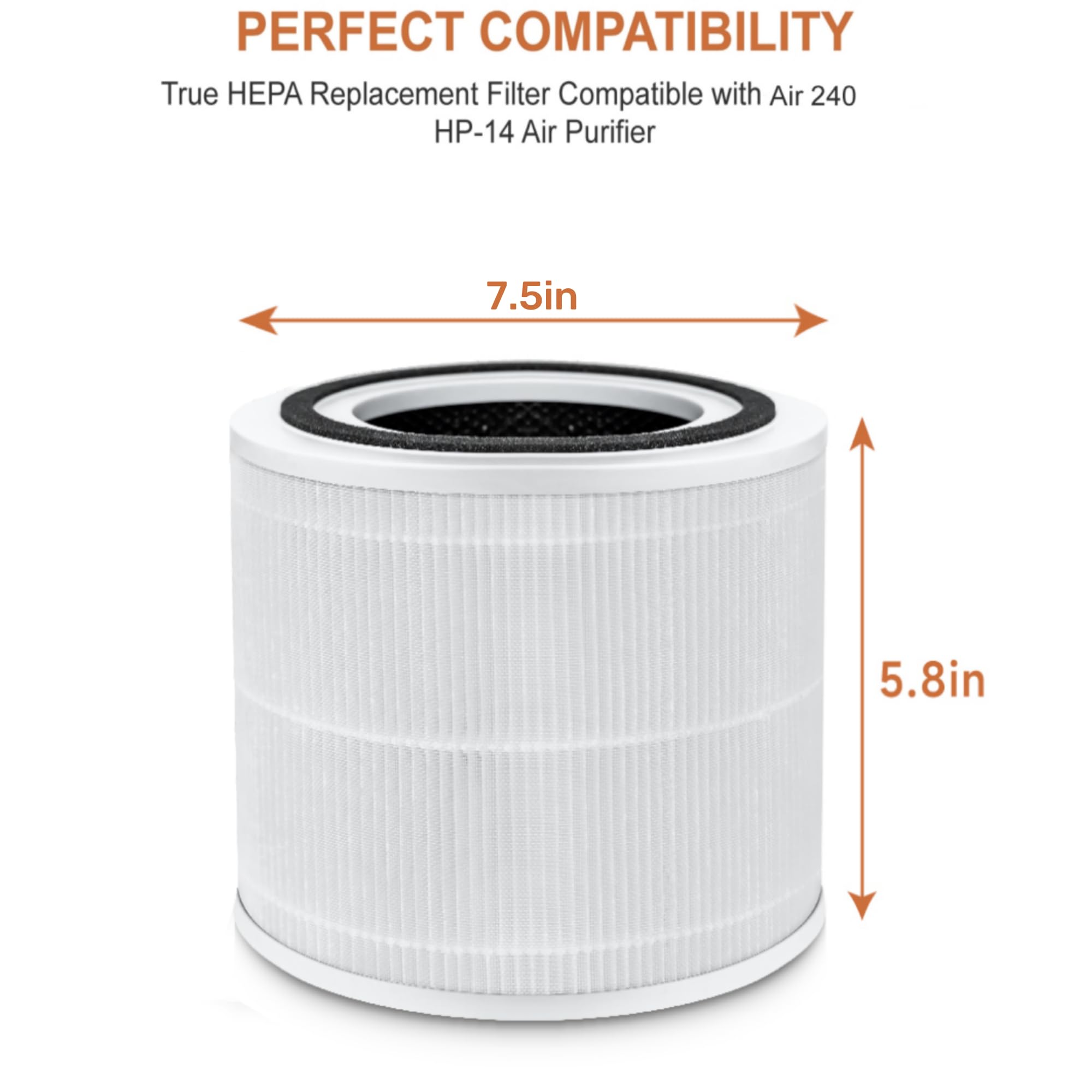 Snapklik.com : 2 Pack True HEPA-14 Replacement Filter Compatible