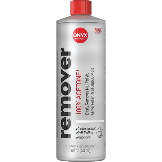 Amazon.com : Onyx Professional 100% Pure Acetone Nail Polish Remover ...