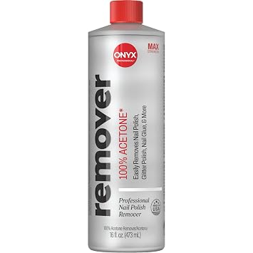 Amazon.com : Onyx Professional 100% Pure Acetone Nail Polish Remover ...