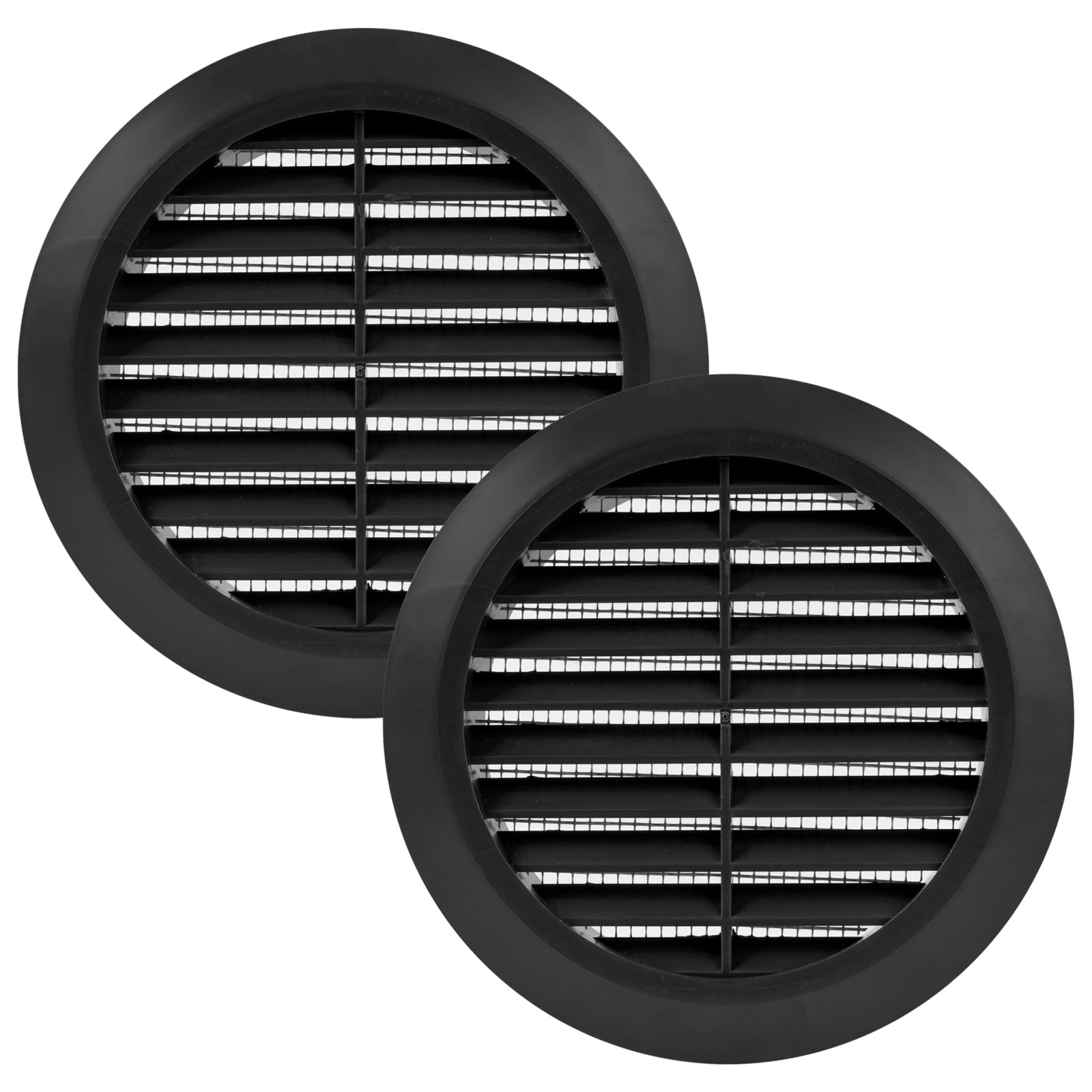 Vent Systems 4'' Inch - Pack of 2 - Black - Soffit Vent Cover - Round ...