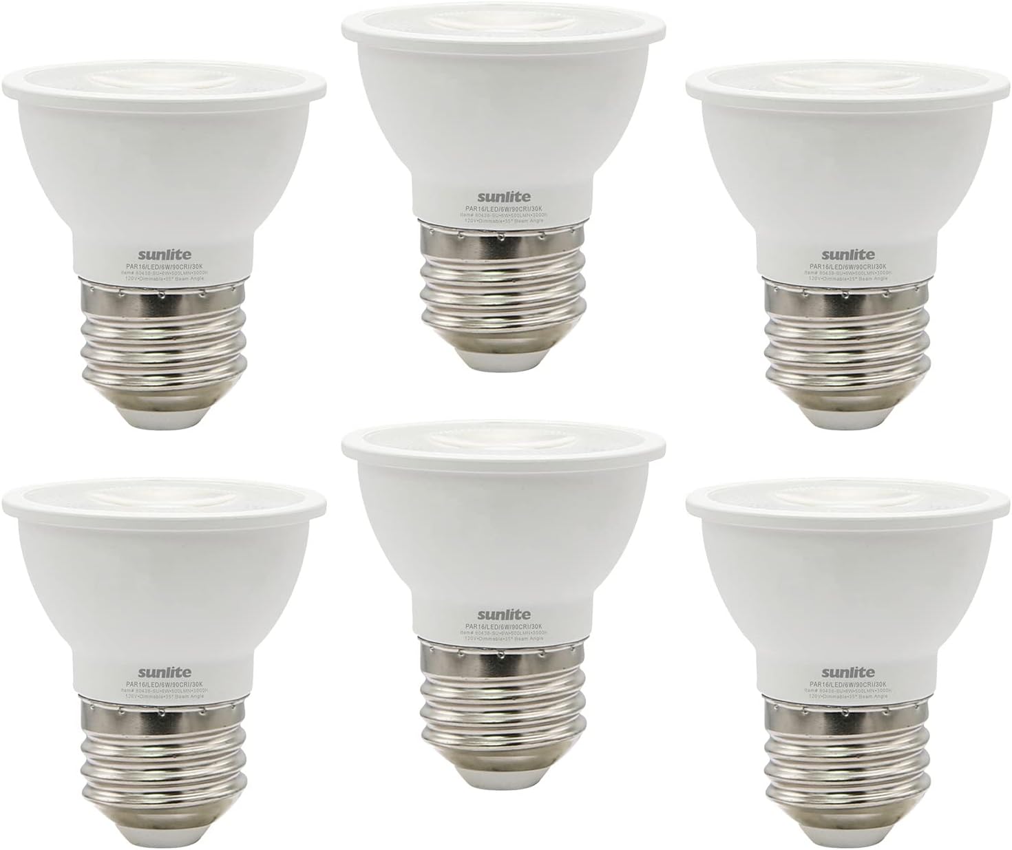 Amazon.com: Sunlite LED PAR16 Dimmable, Short Neck Recessed Spotlight ...