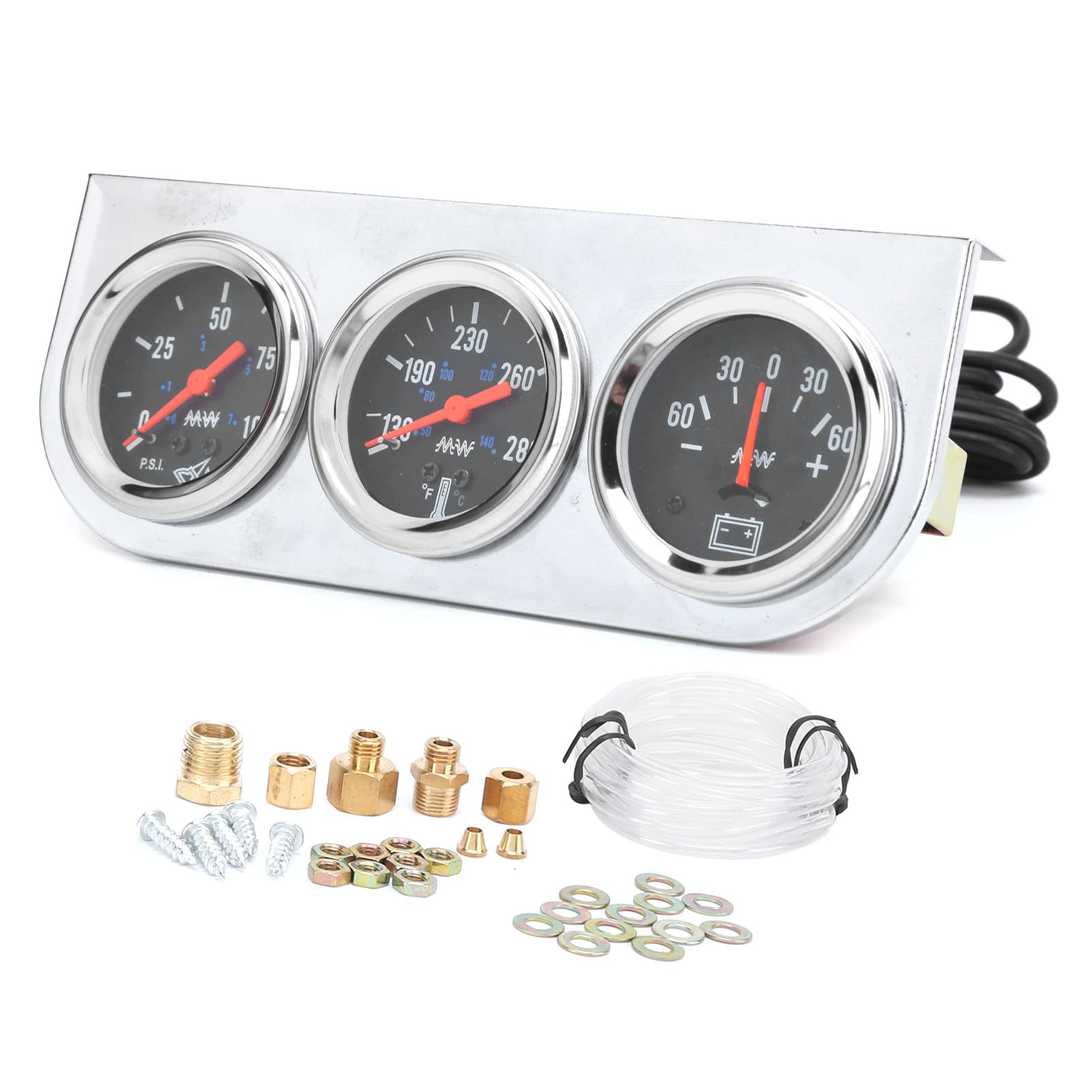 Amazon.com: Gauges For Cars 3 Gauge Set,Oil Pressure Gauge Electric,car ...