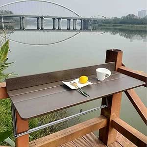 Amazon.com: Adjustable Foldable Balcony Deck Table - 60-120Cm Terrace ...