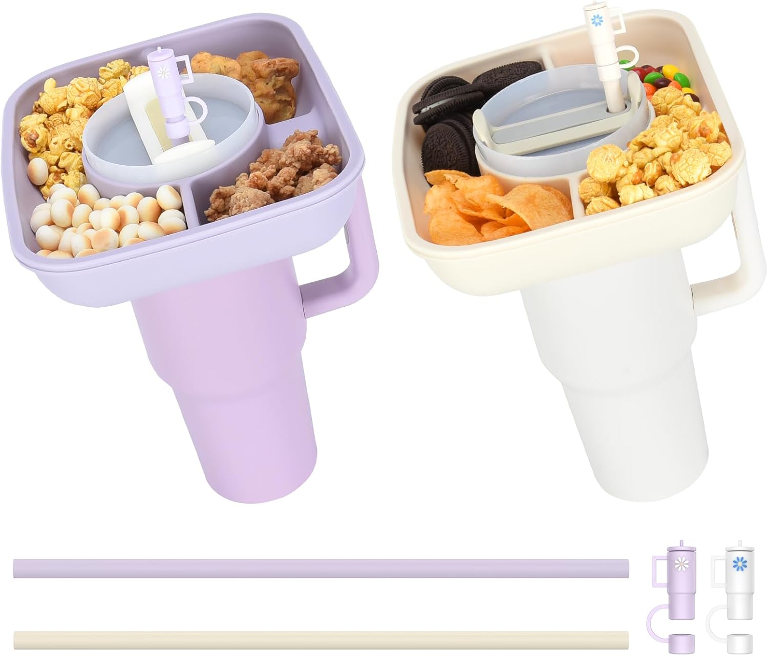 Amazon.com: 2 Pack Snack Bowls for Stanley 40 oz Tumbler with Handle ...