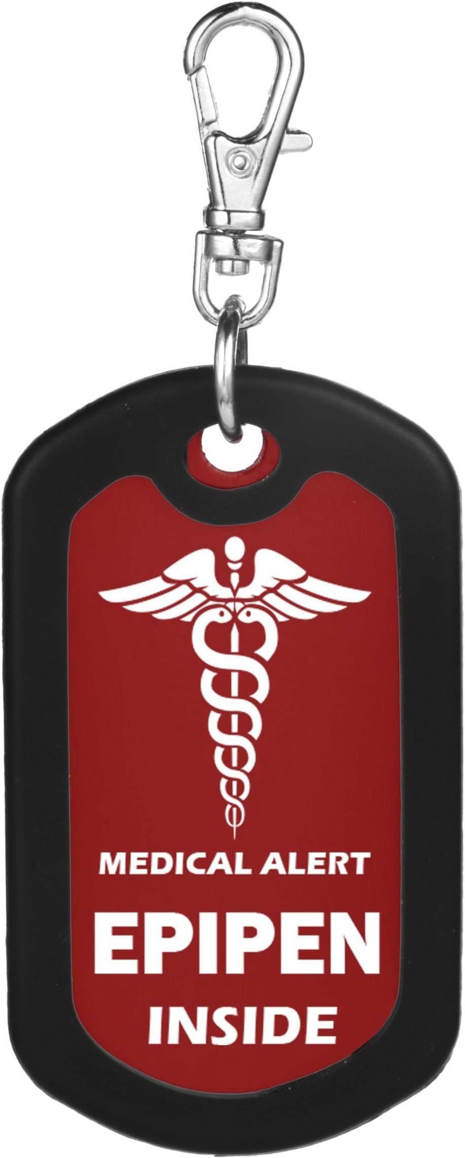 Amazon.com: mnmoom Epipen Inside Tag-Red Medical Alert Zipper Pull Bag ...