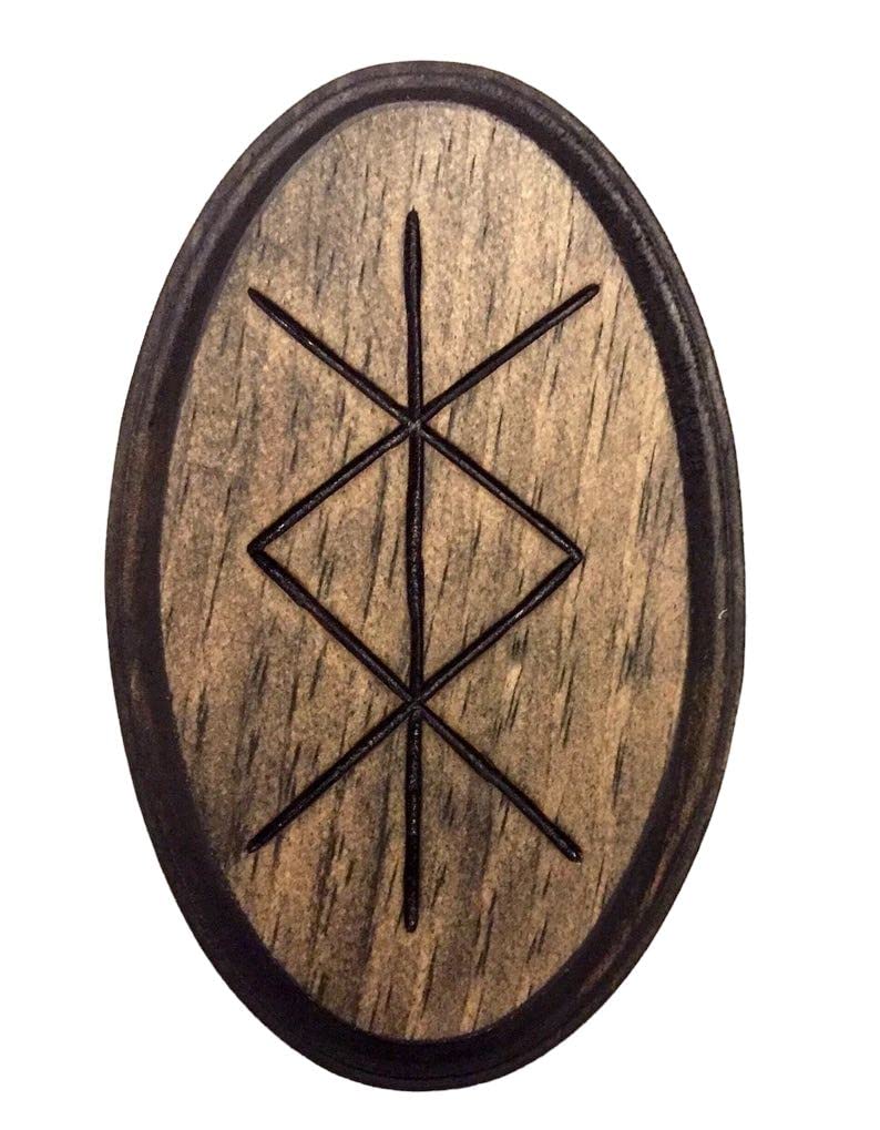 Amazon.com: Protection Bindrune Hanger Ebony Black Othala Ingwaz Elhaz ...