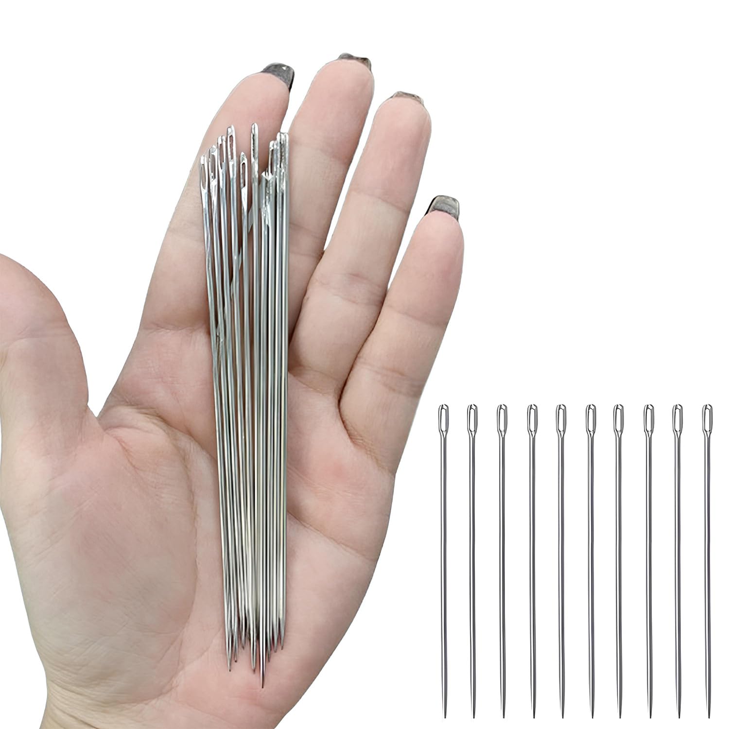 10pc x 5 inch Needles for Hand Sewing Heavy Duty Long Small Craft ...