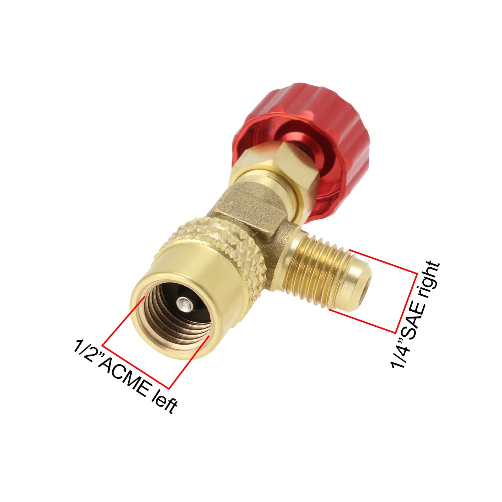 YINETTECH Refrigerant Charging Valve R1234yf Refrigerant Valve 1/4inch ...