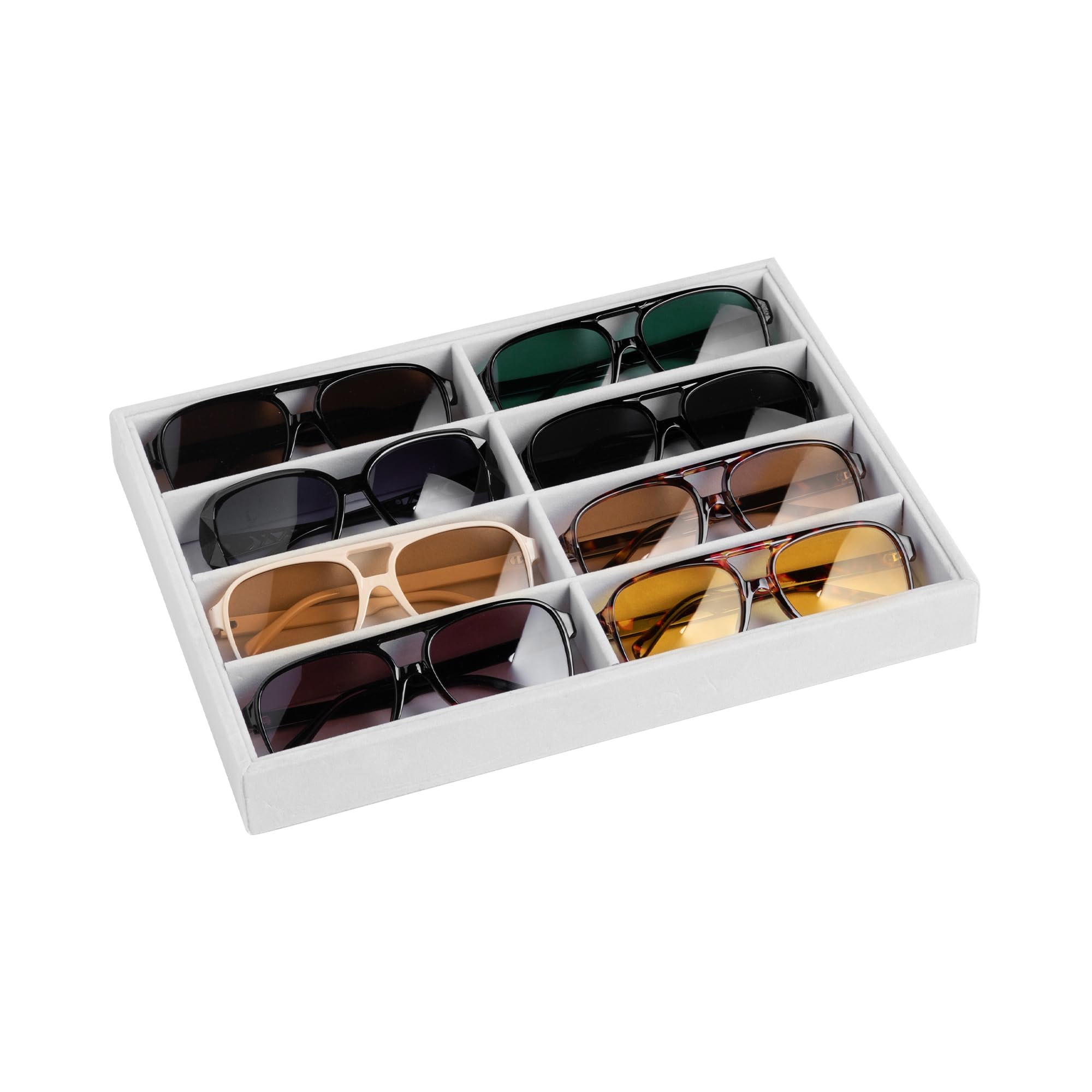 Amazon.com: Frebeauty Sunglass Organizer,Velvet Glasses Organizer,8 ...