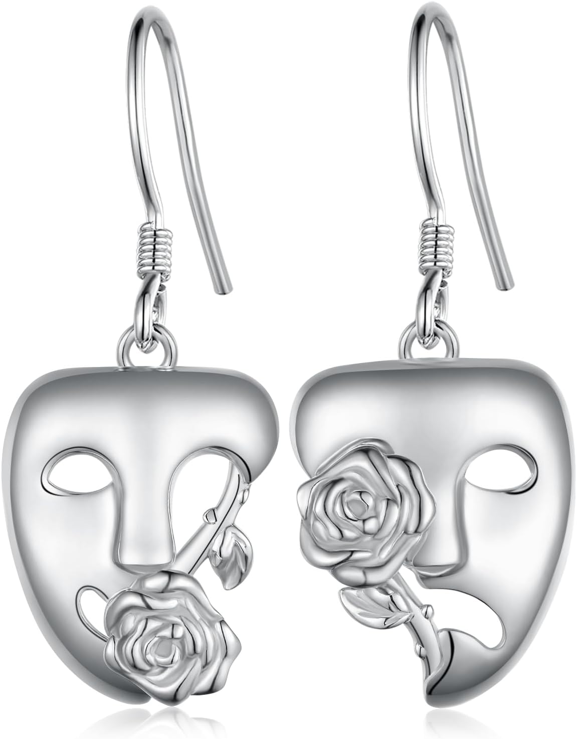 Amazon.com: Phantom of the Opera Earrings 925 Sterling Silver Phantom ...