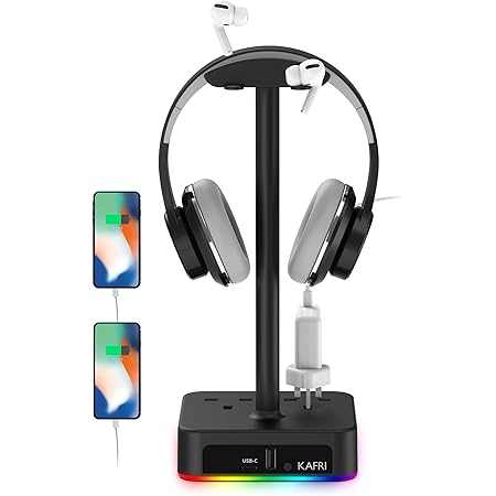 Hcman Headphone Stand Gaming Headset Holder RGB PC Gaming Accessories ...