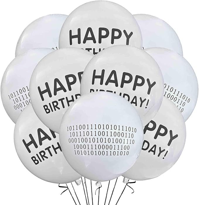 Amazon.com: Coding Balloons Latex 12 Count, Software Engineer Birthday Party, 12 Inch Standard ...