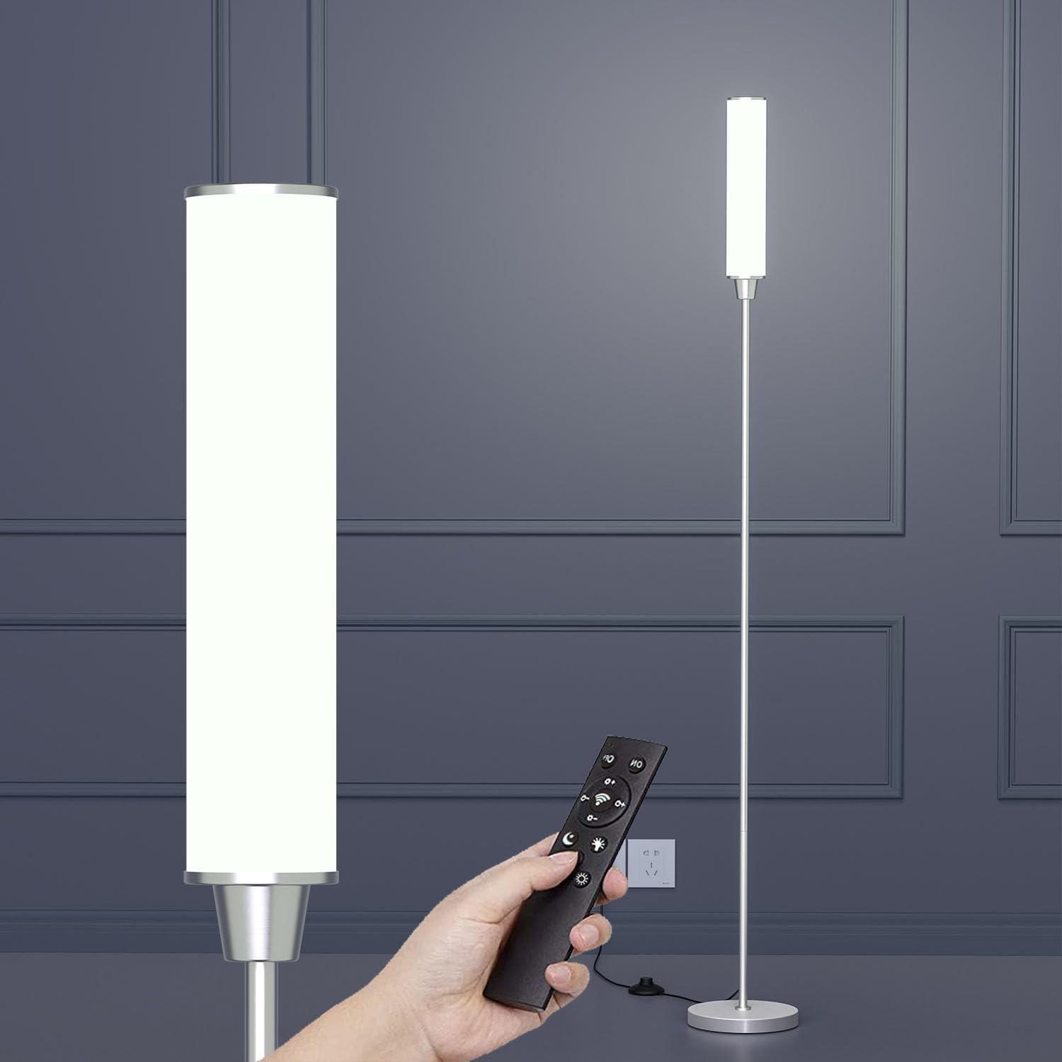 Floor Lamp with Remote Control,Bright Floor Lamps for Living Room ...