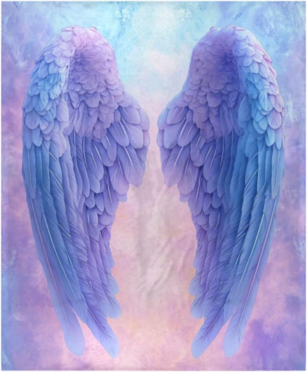 Amazon.com: CHIFIGNO Purple Angel Wings Throw Blanket, Blanket Fluffy ...