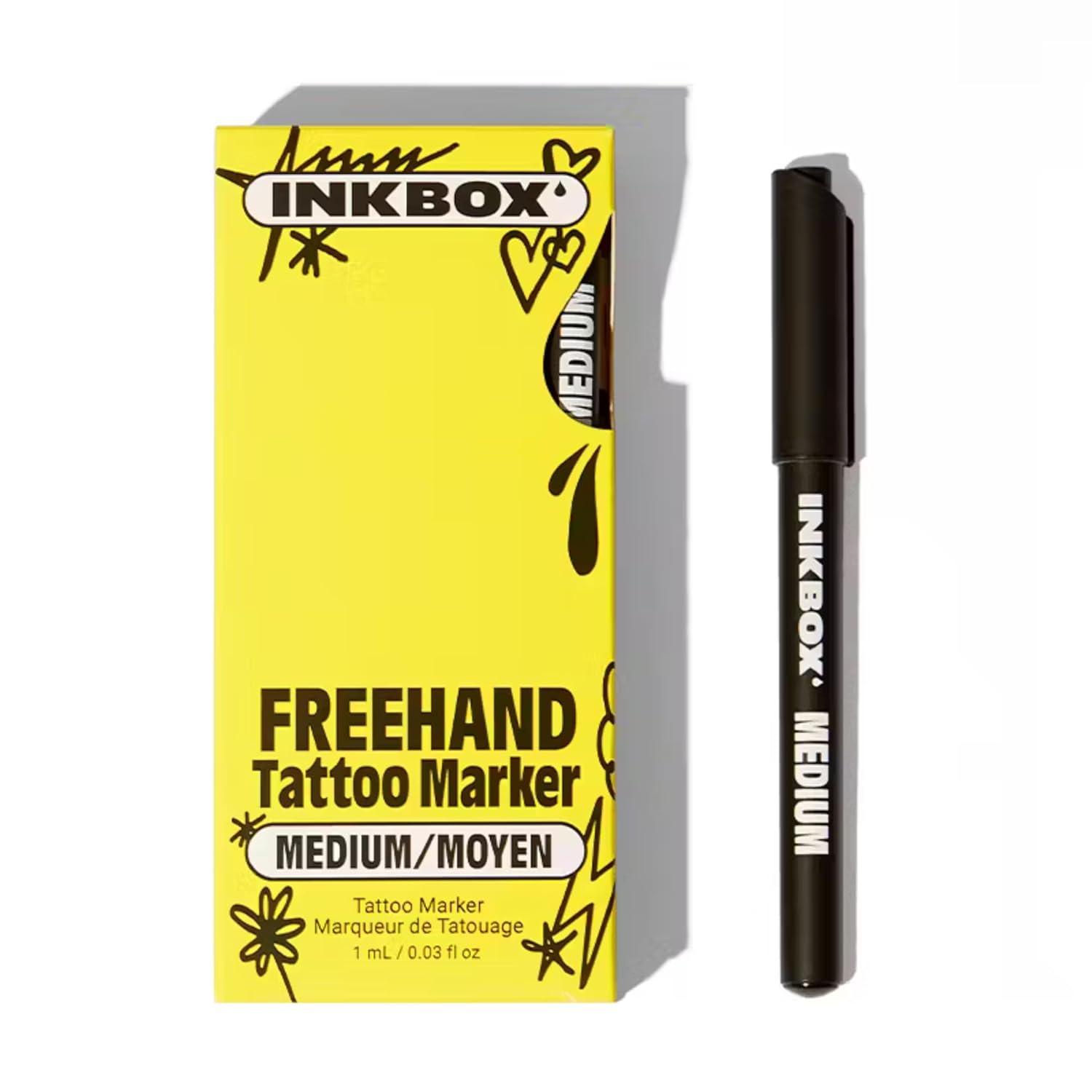 inkbox Freehand Tattoo Marker – Medium Tip, Lasts up to 10 days, For ...