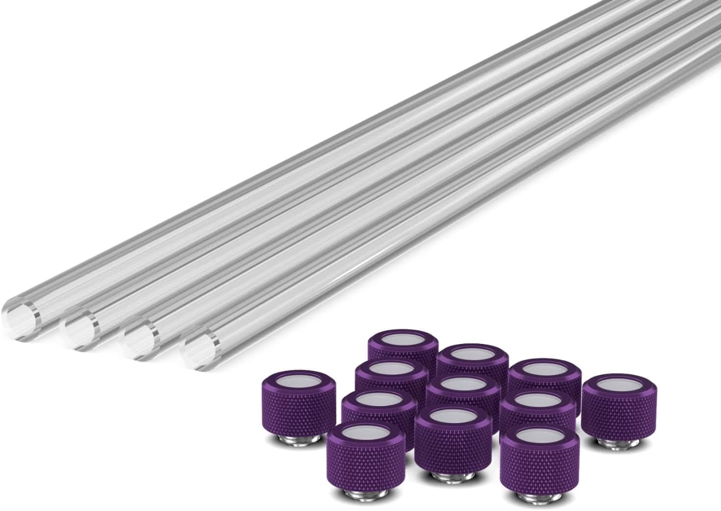 Amazon.com: PrimoChill (Basic Kit) 4X 14mm Acrylic/PMMA Tubes, 12x ...