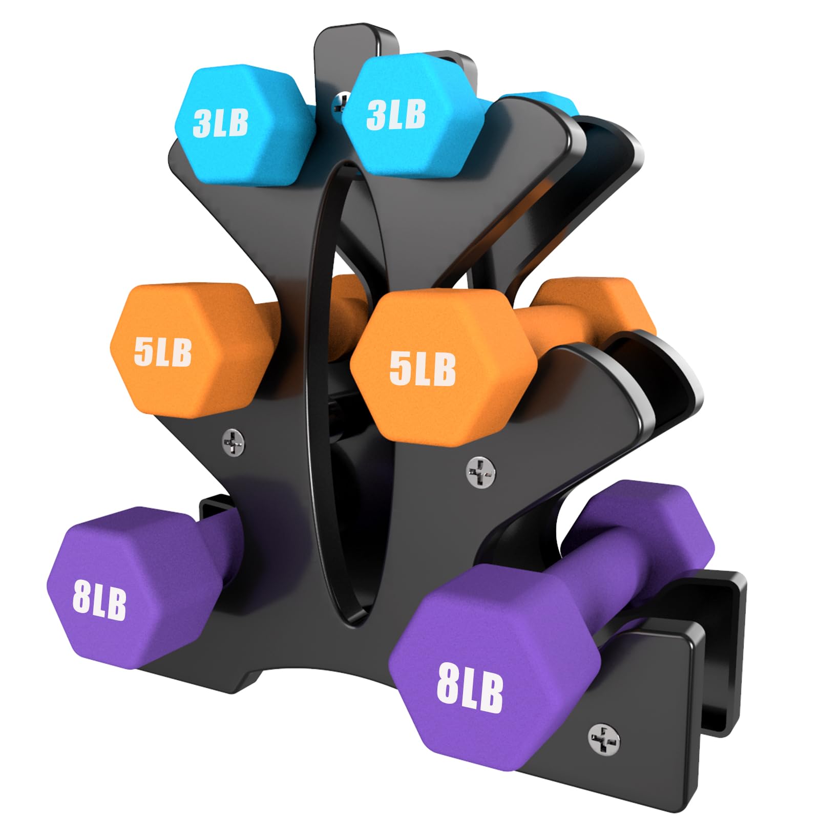 Portzon Weights Dumbbells Set with Various Color and Weights and ...