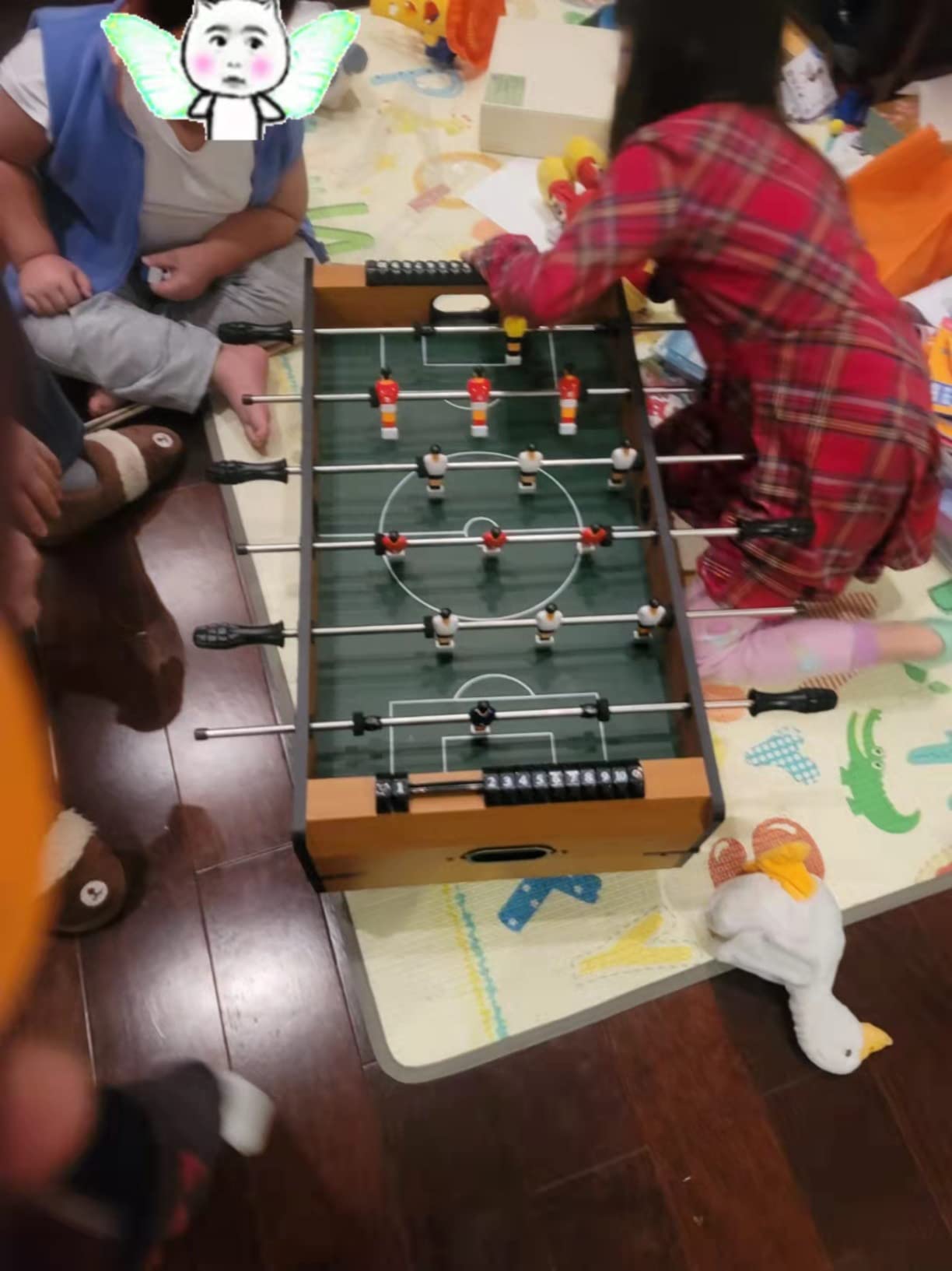 Giantex 4-in-1 Combination Game Table, with Soccer, Hockey, Billiards ...