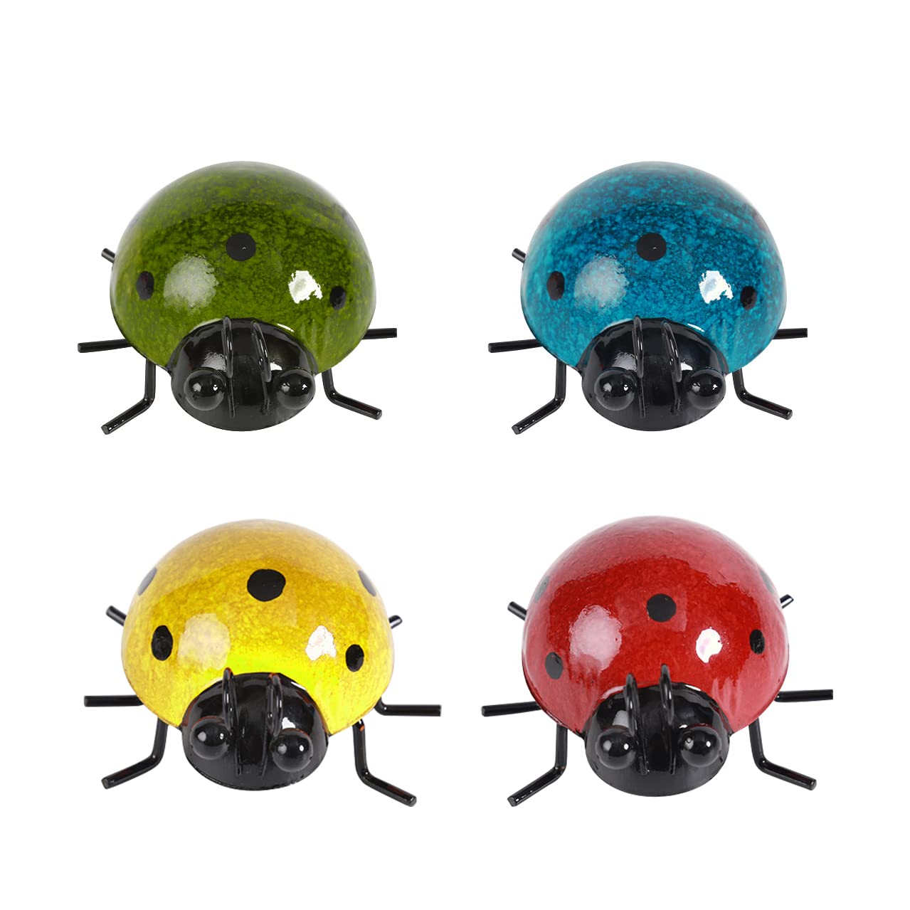 Amazon.com : 4PCS Metal Garden Decor for Outside Cute Ladybugs Yard Art ...