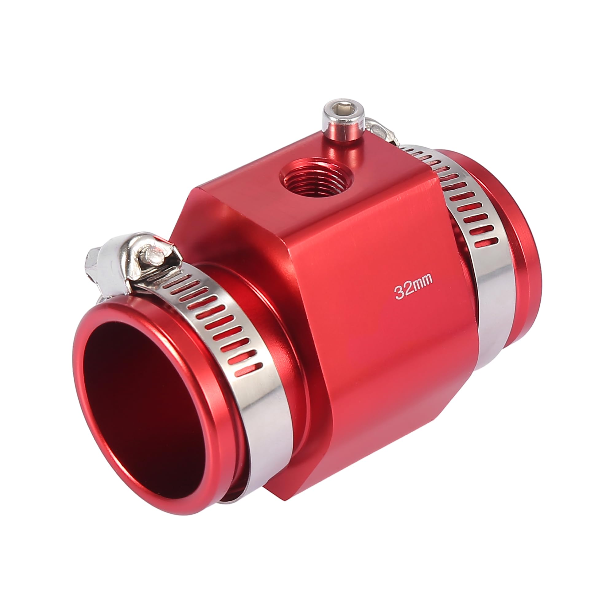 Aluminum Alloy Tee Fitting Inline Radiator Hose Temperature Sensor ...