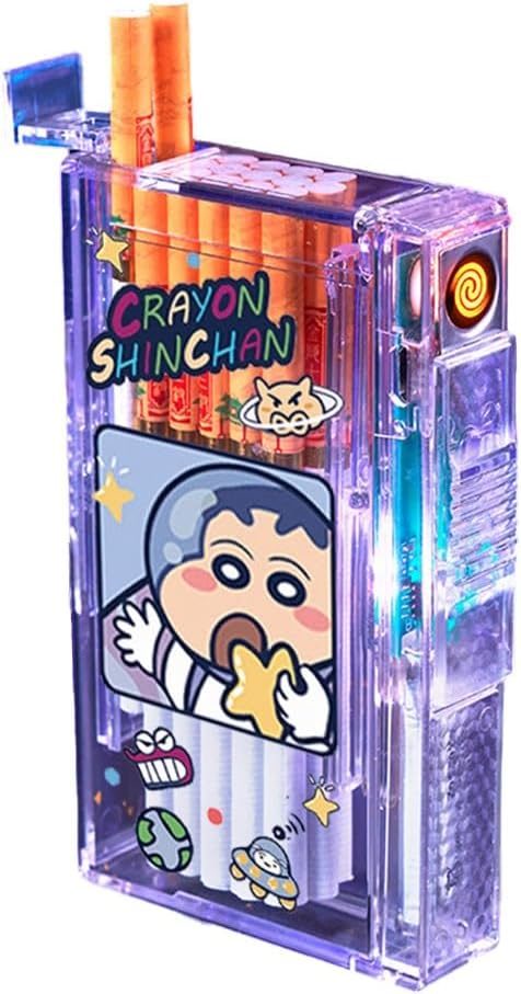 Amazon.com: Rechargeable Lighter Transparent Cigarette Case with ...