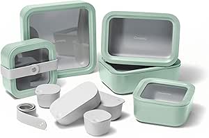 Amazon.com: Caraway 14pc Glass Food Storage Container Set - Easy to ...