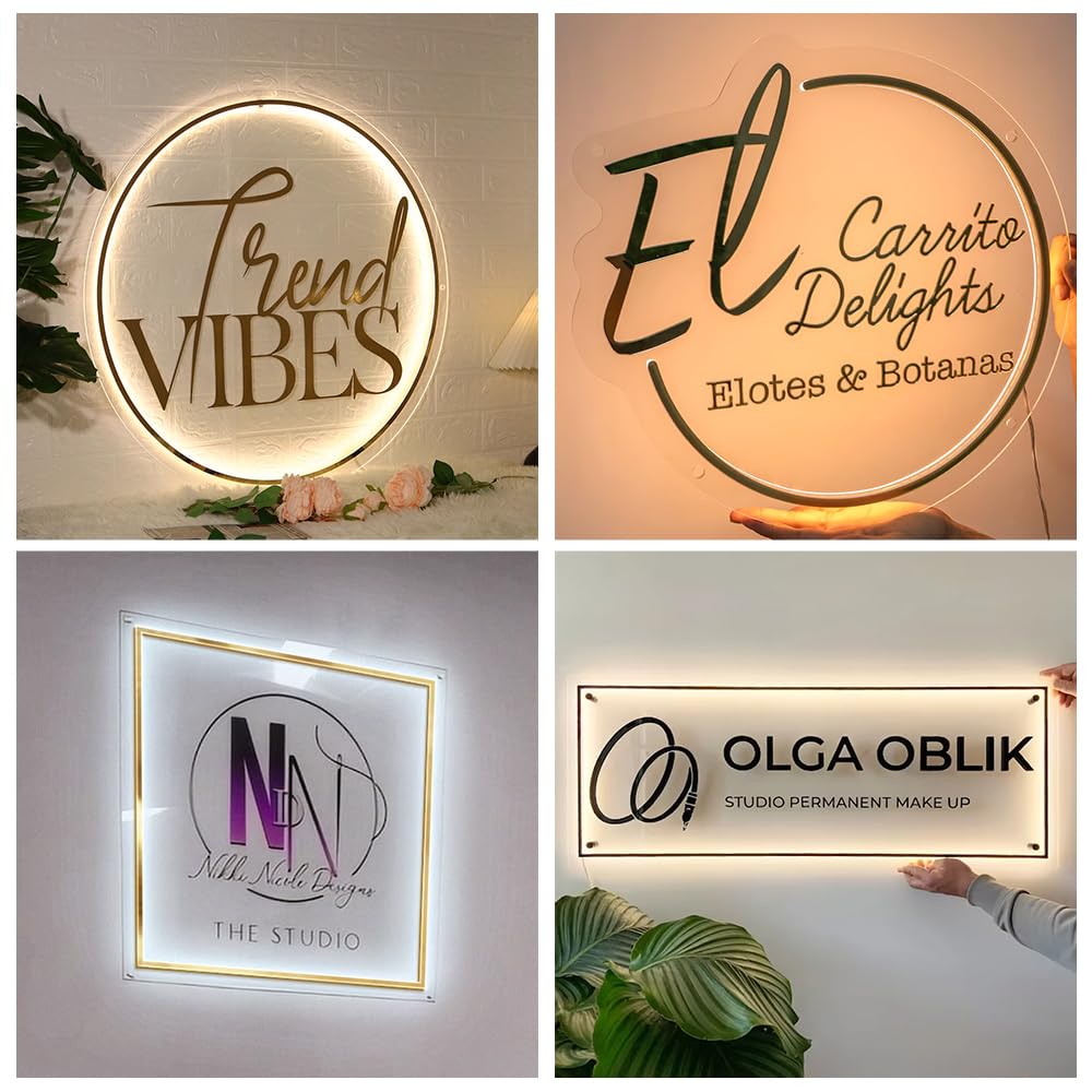 Amazon.com: Custom Logo Business Neon Sign,Beauty,Hair and Nail Signs ...