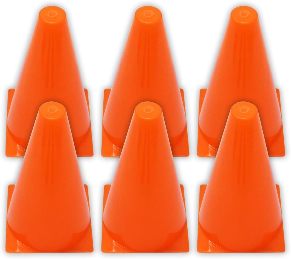 Amazon.com: Hawk ST7P-6 Safety Cone, 7-Inch, Orange, 6-Piece : Sports ...