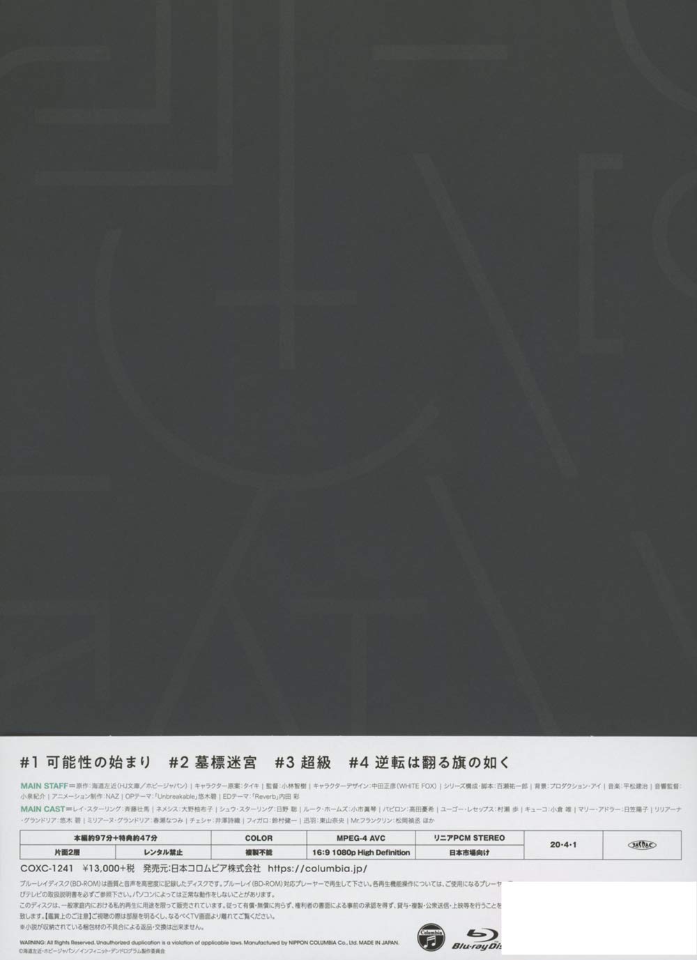 Buy 34;Infinite Dendrogram Blu-ray Vol.1 Online at Lowest Price in Ubuy ...