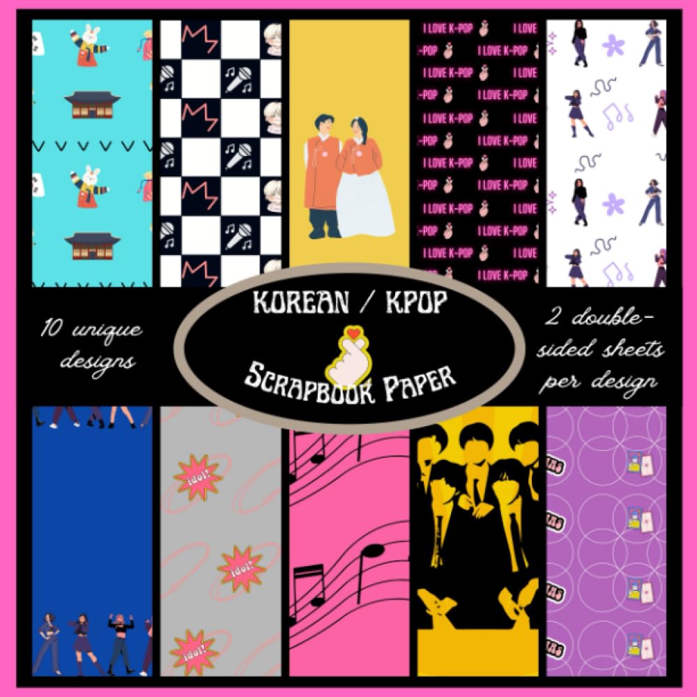 Korean / KPOP Scrapbook Paper: Double sided craft paper for cards ...