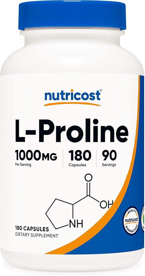 Amazon.com: Nutricost L-Proline 1000mg, 180 Capsules (90 Servings ...