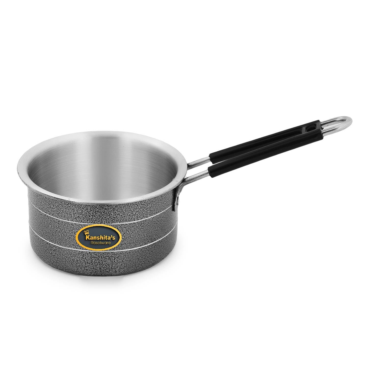 Kanshita's Rasoiware Black Aluminium Tea Pan/Sauce pan 1 Liter (Small ...
