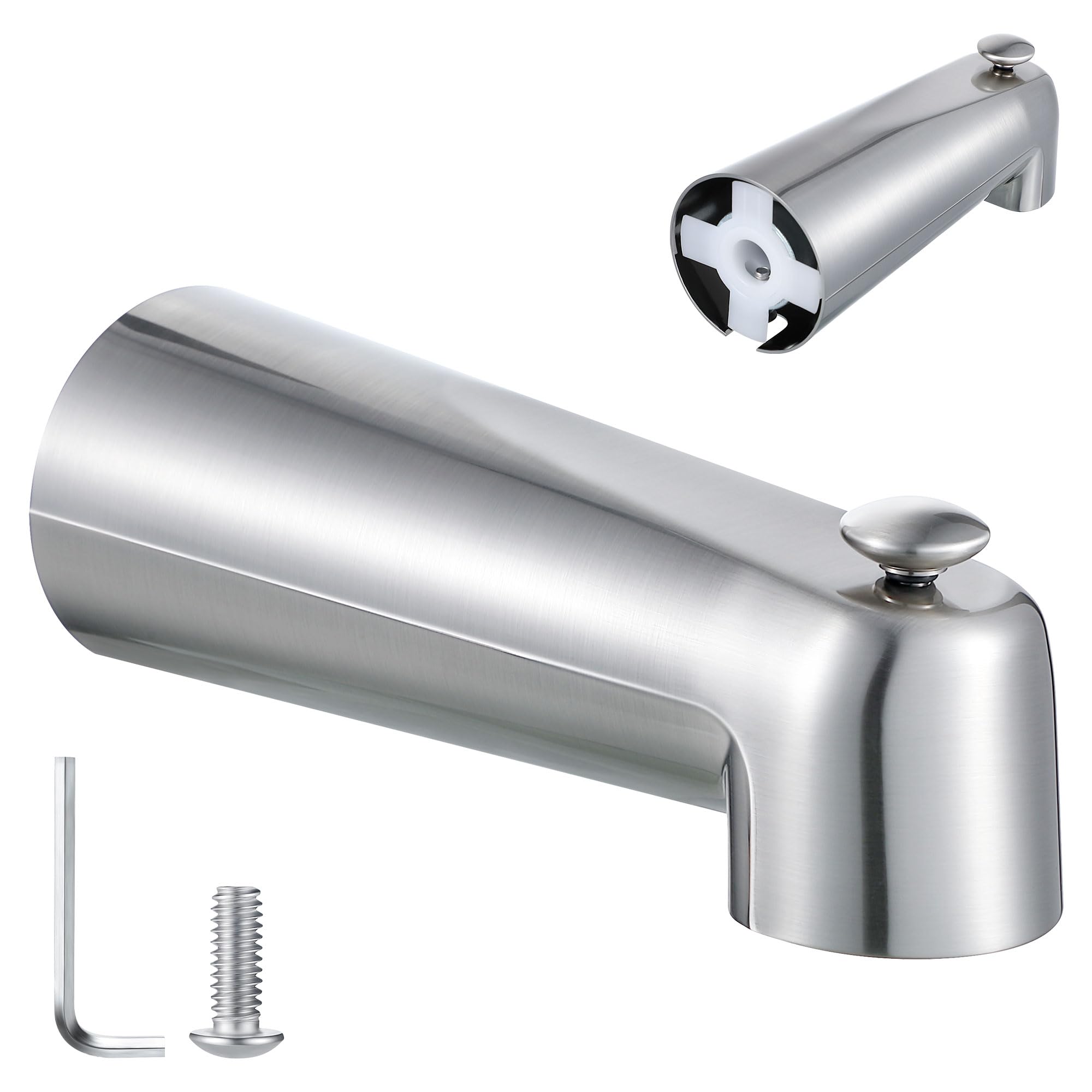 Enhon 7 Inch Slip on Tub Spout with Diverter, Compatible with Moen 3839 ...