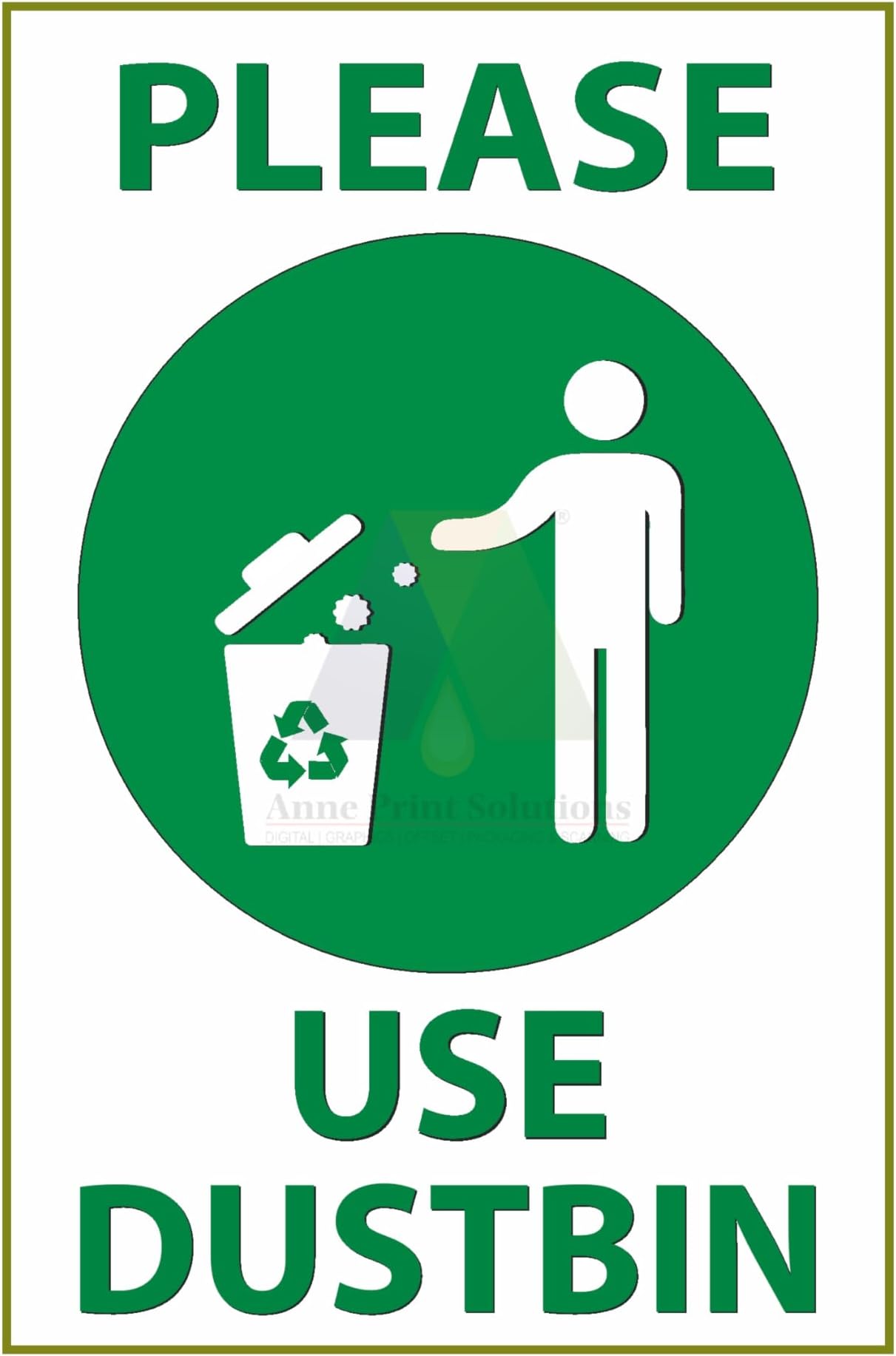 Anne Print Solutions® Use Dustbin Stickers for Office Stickers | Hotel ...