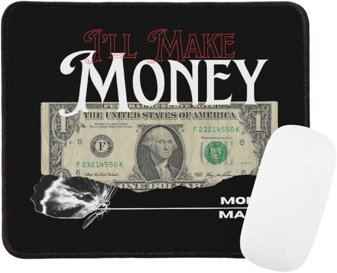 Money Maker Mouse Pad Mouse Mat Support Decorations Funny Office Lover ...