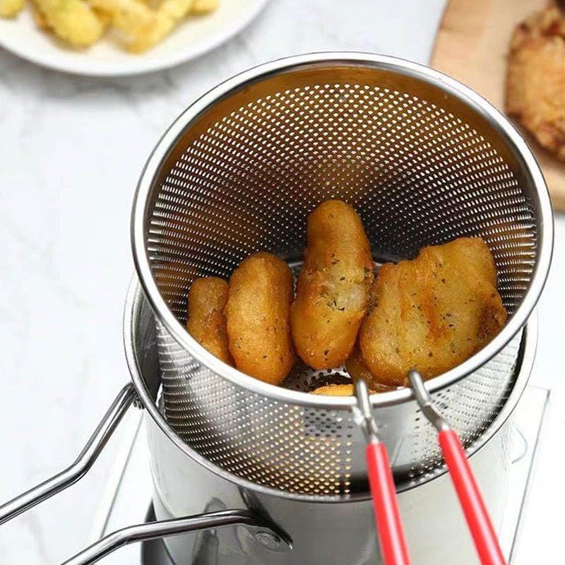 Buy Celestick Stainless Steel Deep Fryer Pot with Detachable Oil Filter ...