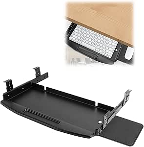 Amazon.com: Ergonomic Keyboard Tray, Adjustable Under-Desk Keyboard ...