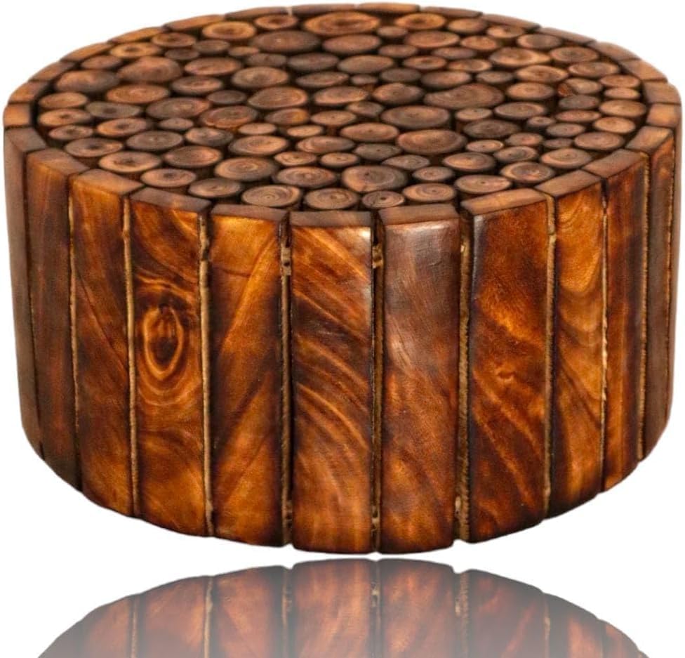 Amazon.com: Saleberate Tree Trunk Stool Live Edge Side Table | Tree ...