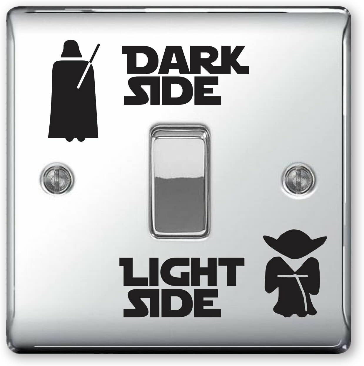 Dark Side and Light Side Themed Light Switch Vinyl Decal Sticker – Easy ...