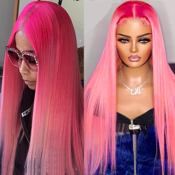 Amazon.com : Missyvan 13x6 Synthetic Lace Front Wigs Glueless Long ...