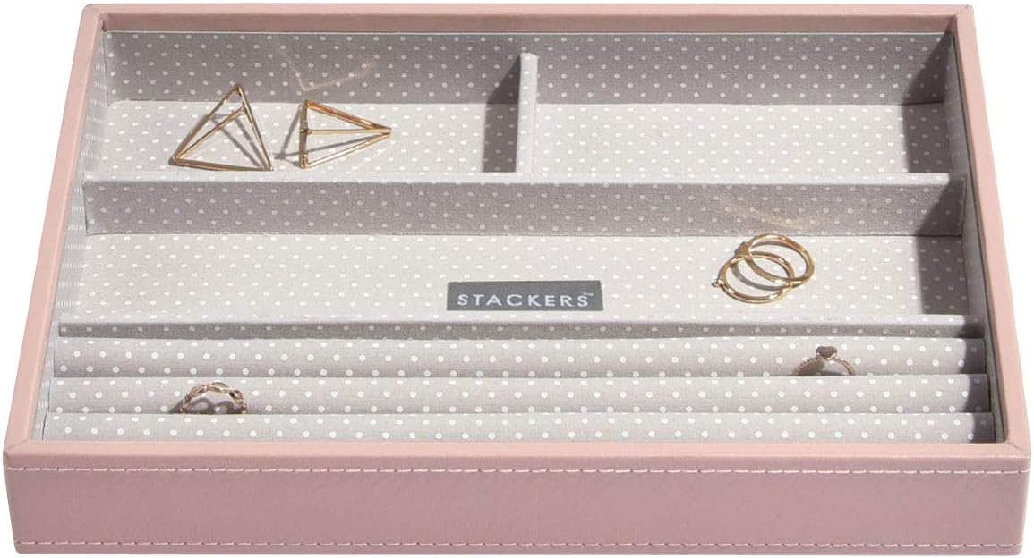 Stackers Soft Pink Classic Medium Jewellery Box Ring/Bracelets Layer ...
