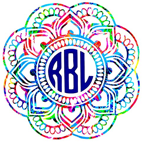 Amazon.com: Mandala Monogram Vinyl Decal Sticker Die Cut Custom Car ...