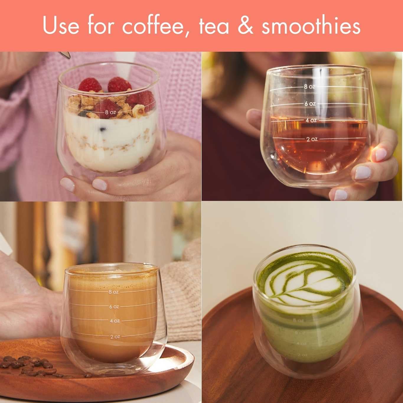 Snapklik.com : Uba Portion Control Wine Glasses - Built-in Measurements ...