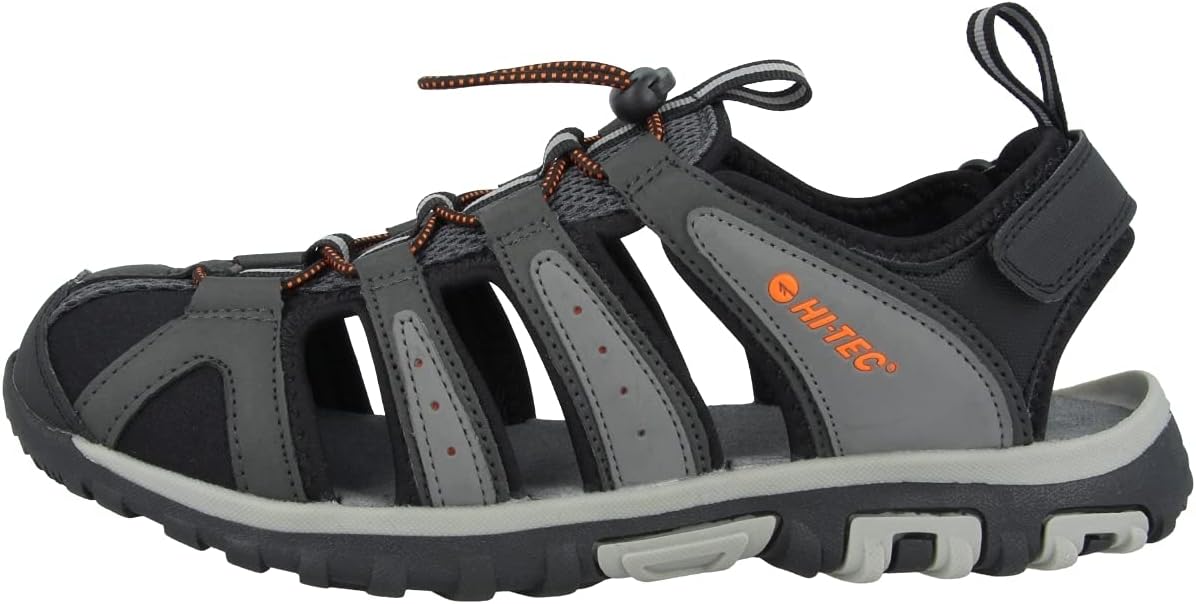 Amazon.com | HI-TEC Men's Cove Breeze Closed Toe Sandals, Black/White ...