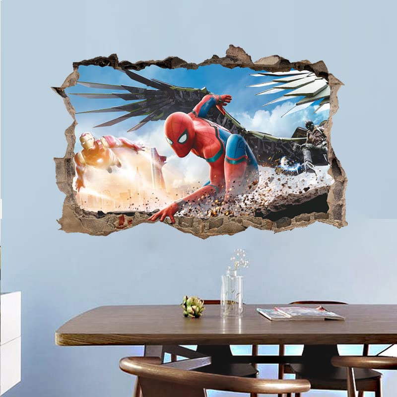 Sticker Spiderman 3D Effect Spiderman Wall Sticker Spiderman – BigaMart