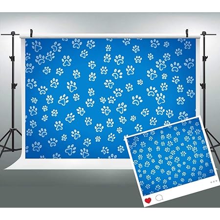 Amazon.com : LYLYCTY 7x5ft Birthday Backdrop for Kids Paw Background ...