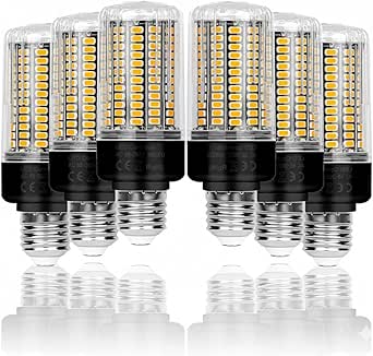 DuuToo 6 Pack LED Corn Light Bulb 156 LEDs 3520 Lumen 3000K Warm White ...