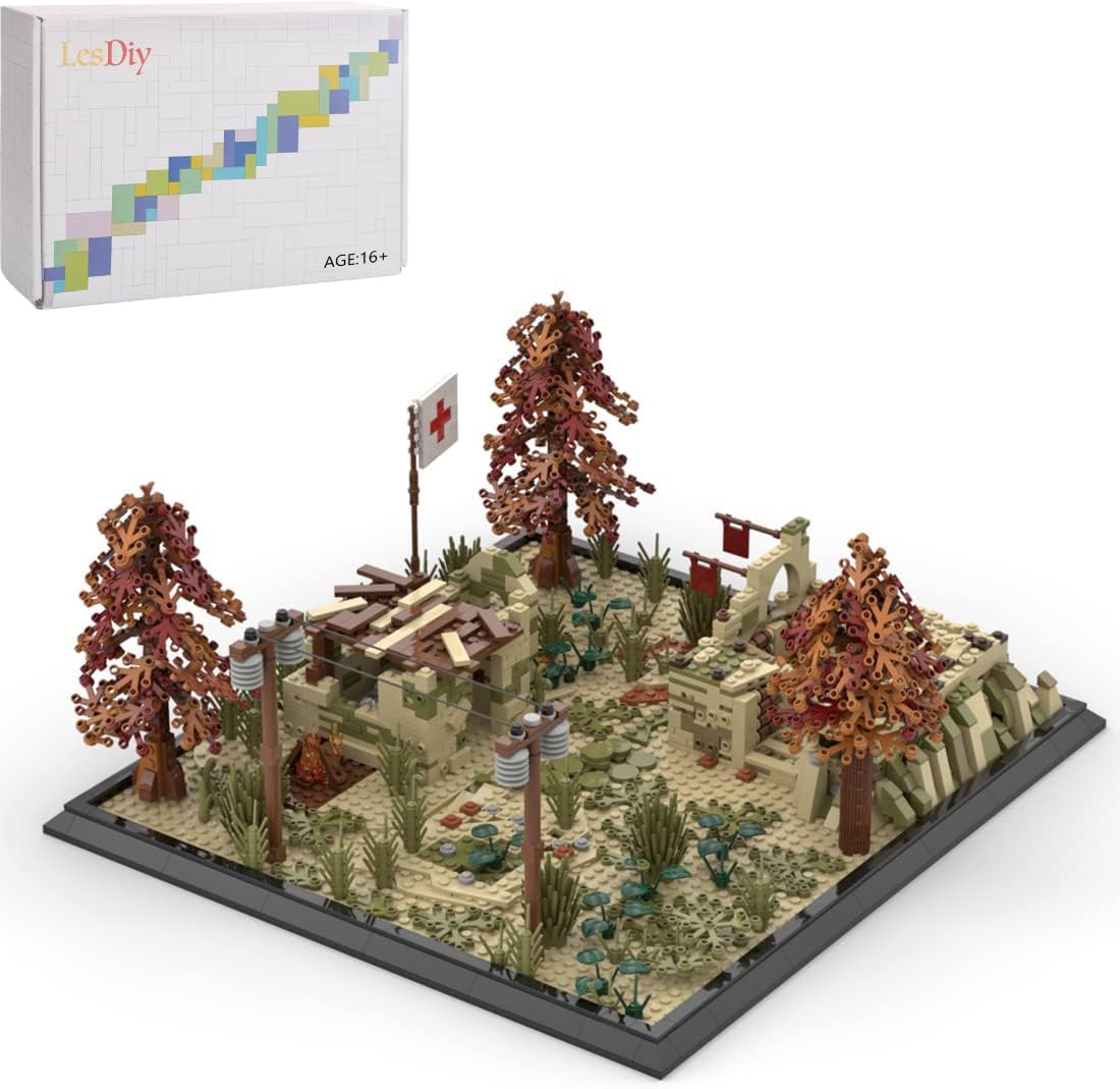 Amazon.com: ENGINEDIY 1803+Pcs WW2 Military Series Desert Battlefield ...