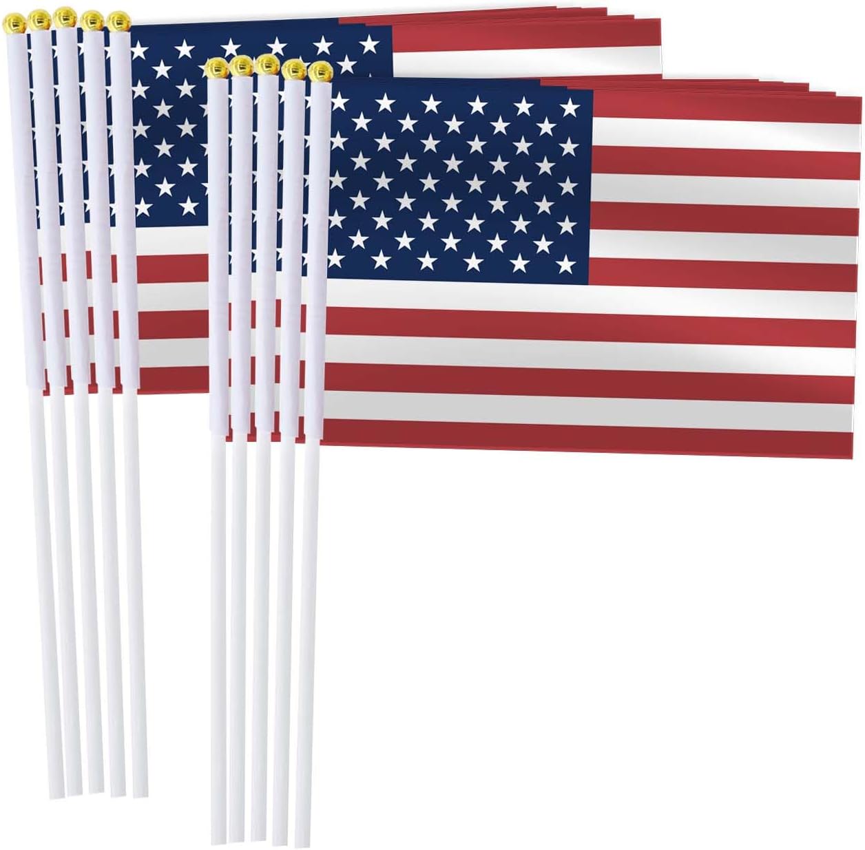 Amazon.com: 25 Pack USA Handheld Small Flag,Mini America Hand Held ...