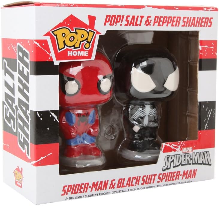 Amazon.com: Funko Marvel Spider-Man & Black Suit Spider-Man Pop! Salt ...